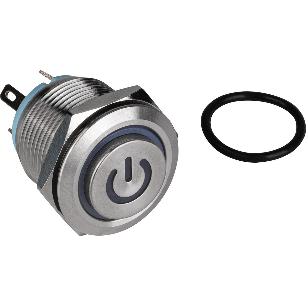 Spst No Momentary Raised Push Button 19mm Stainless Steel Waterproof Switch With 120v Red Led 5a